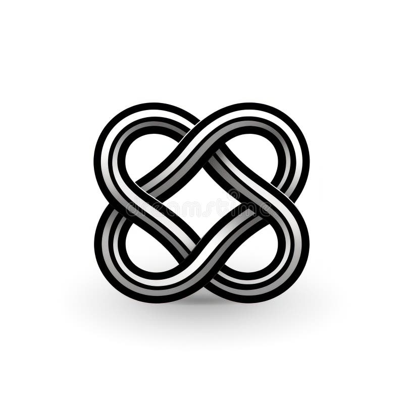 Abstract Infinity Sign. Infinity Symbol. Black and White Vector ...