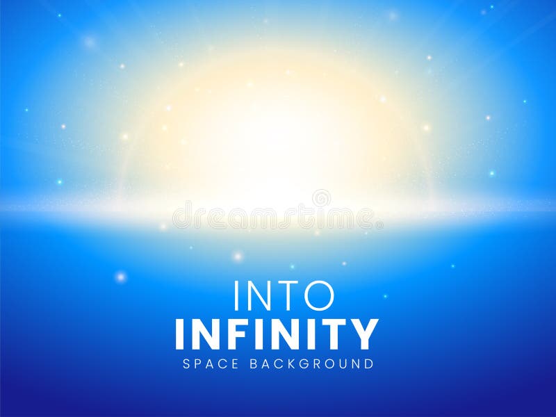Abstract into Infinity Space Background in Blue Color Stock ...