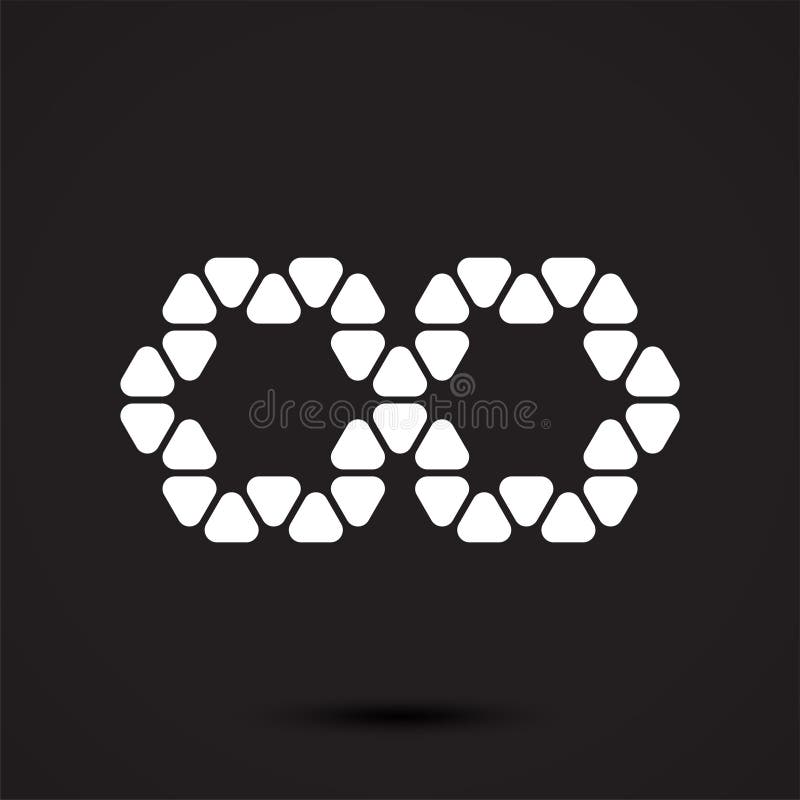 Abstract Infinity Symbol on Black Background. Vector Business Creative ...