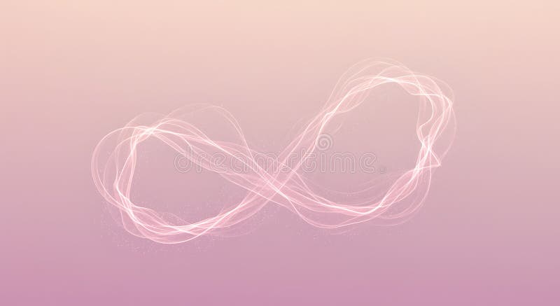 Abstract Infinity Symbol Created with Elegant Pink Wisp Lines and ...
