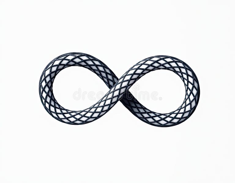 Abstract Infinity Symbol 3D Render of Intertwined Pattern Stock ...