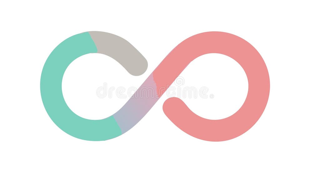 Abstract Infinity Symbol Gradient Colors Concept Seamless Idea Vector ...