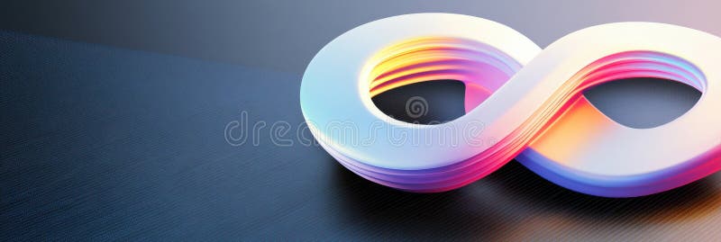 Abstract Infinity Symbol with Gradient Colors on Textured Surface Stock ...