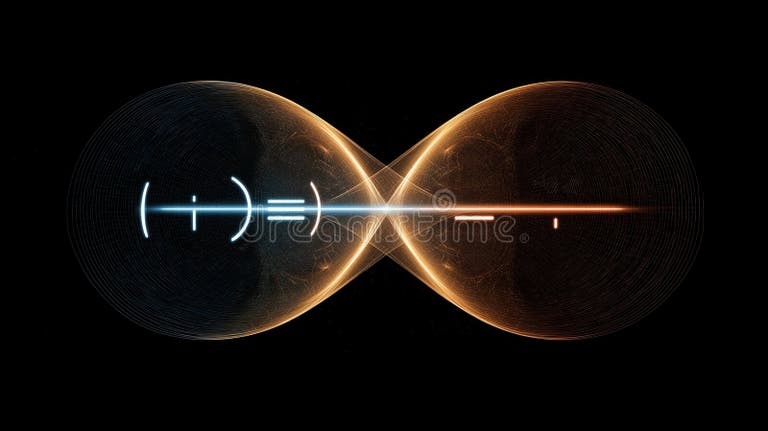 Abstract Infinity Symbol with Light Patterns Stock Photo - Image of ...