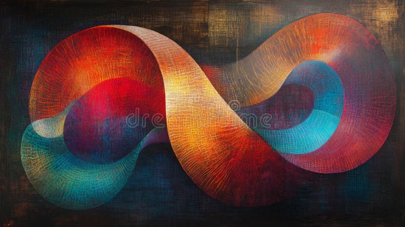 Abstract Infinity Symbol Painting with Vibrant Colors Stock ...