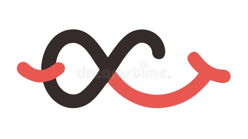 Abstract Infinity Symbol with Smiley Face Icon, Endless Positivity ...