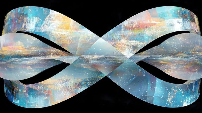 An Abstract Infinity Symbol with Vibrant Colors and Textures Against a ...