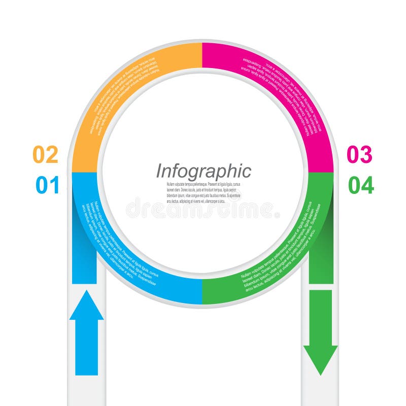 Abstract Info-graphic in a Circle Shape. Stock Vector - Illustration of ...