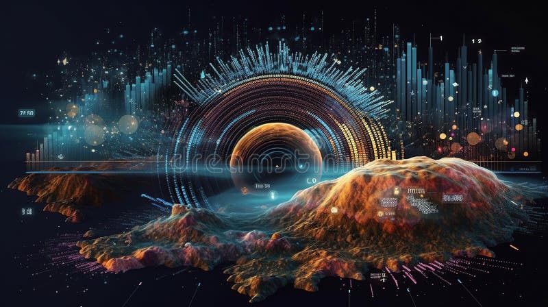 Abstract Info Graphics Visualization. Big Data Code Representation Stock Illustration ...