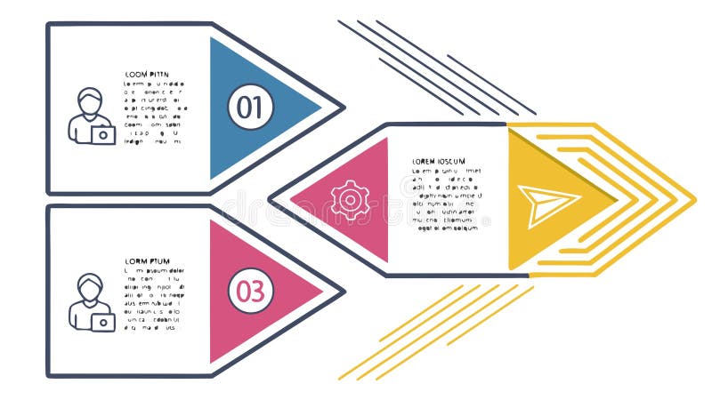 Abstract Infographic Arrows with People Icons, Progress Vector ...