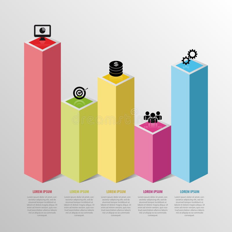 3D Graph for Infographic. Modern Design Template Stock Vector ...
