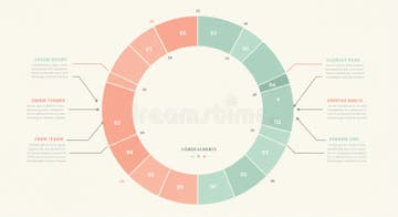 Abstract Infographic Consisting of a Circular, Segmented Chart Divided ...