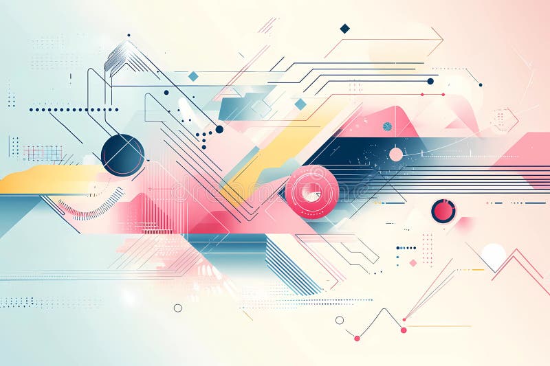 An Abstract Infographic of Defragmentation Stock Illustration ...