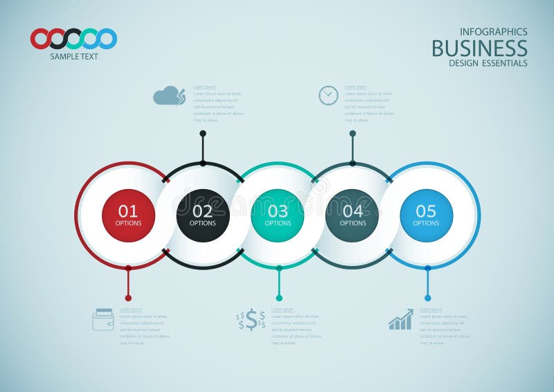 Abstract Infographic Design on the Grey Background. Stock Vector ...