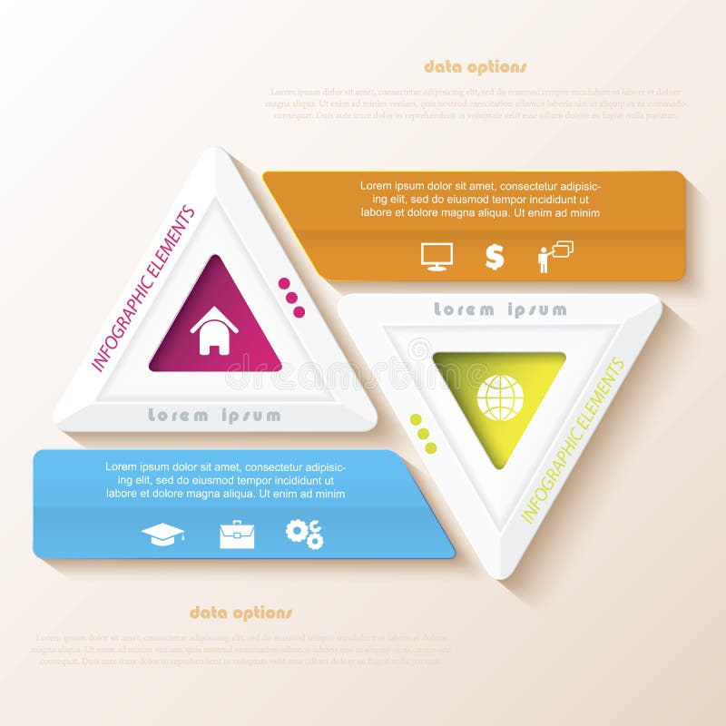 Abstract Infographic Design with Triangles Stock Illustration ...