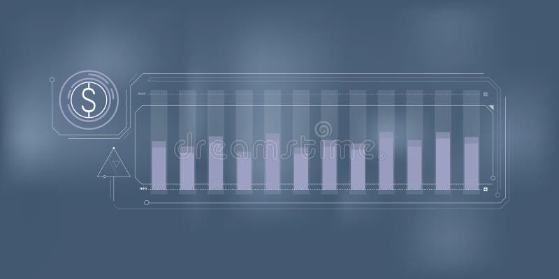 Abstract Infographic of Dollar Exchange Rate Stability. Stock ...