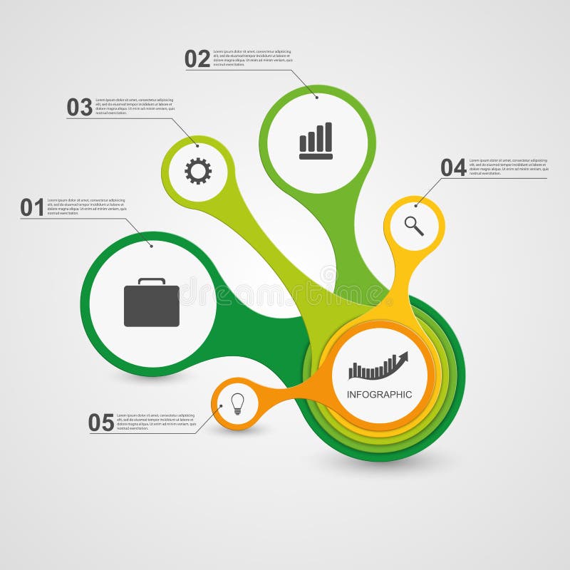 Abstract Infographic in the Form of Metabolic. Design Elements. Stock ...