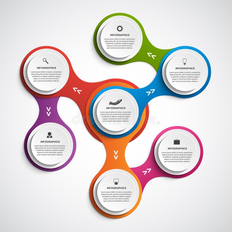 Abstract Infographic in the Form of Metabolic. Design Elements Stock ...