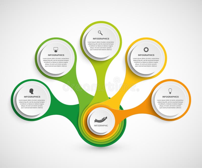 Abstract Infographic in the Form of Metabolic. Design Elements Stock ...