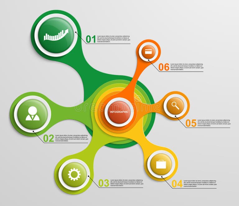 Abstract Infographic in the Form of Metabolic. Design Elements Stock ...