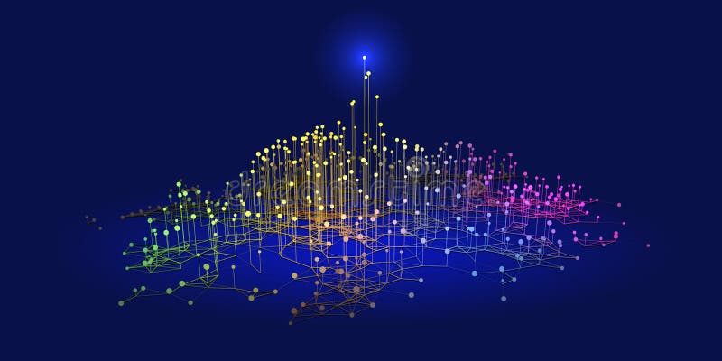 Abstract 3d Illustration Analyze Algorithm Big Group Cubes Data Big Data Quantum Virtual