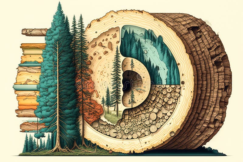 Tree Ring Infographic Stock Illustrations – 168 Tree Ring Infographic ...