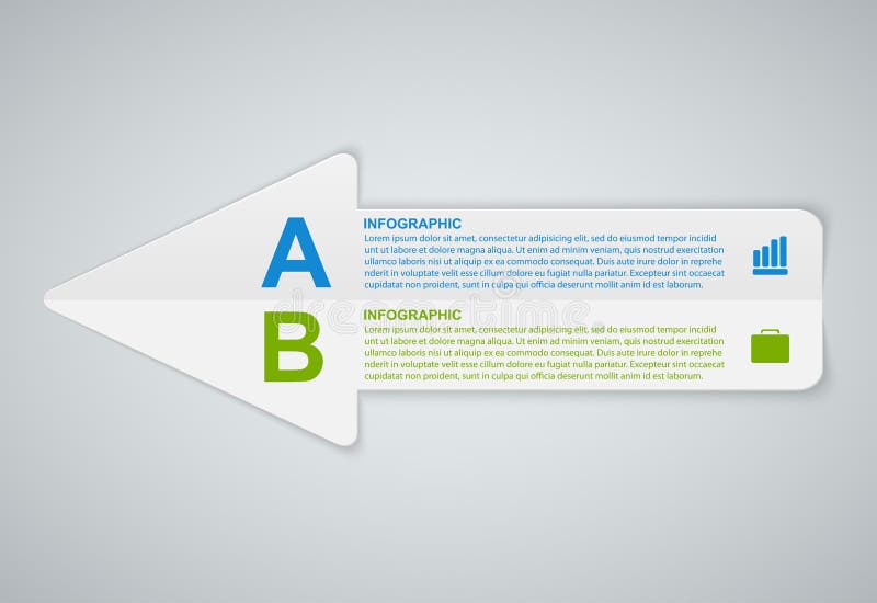 Abstract Infographic Ontwerpmalplaatje in De Vorm Van Pijl Vector ...