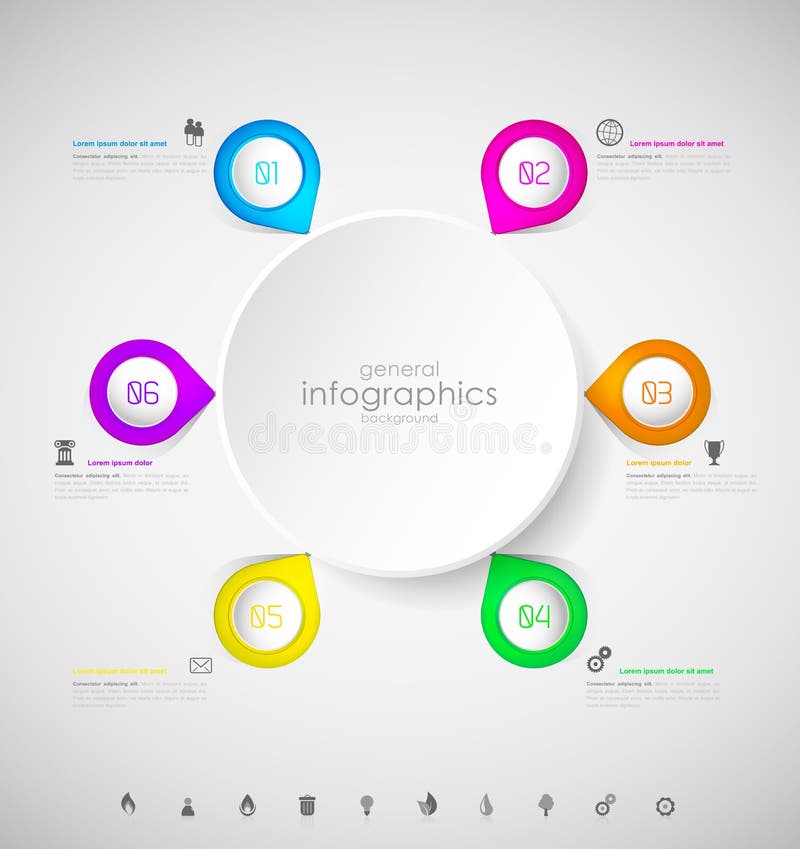 Abstract Infographic Template with Bubbles. Stock Vector - Illustration ...