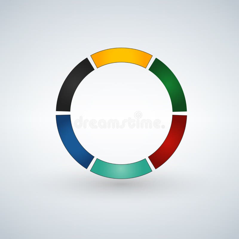 Abstract Infographic Template with 6 Steps for Success. Business Circle ...