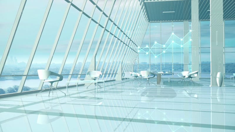 Infographics in the Office with a Light Interior. Stock Video - Video ...