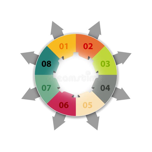 Abstract Infographics Data Pattern of Cyclical Processes. Stock Vector ...