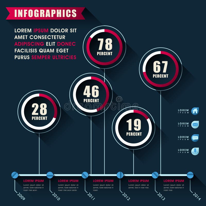 Abstract Infographics Design Stock Vector - Illustration of connection ...