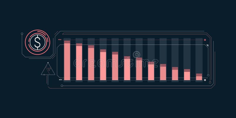 Abstract Infographics of Dollar Exchange Rate Fall. Stock Vector - Illustration of commercial ...
