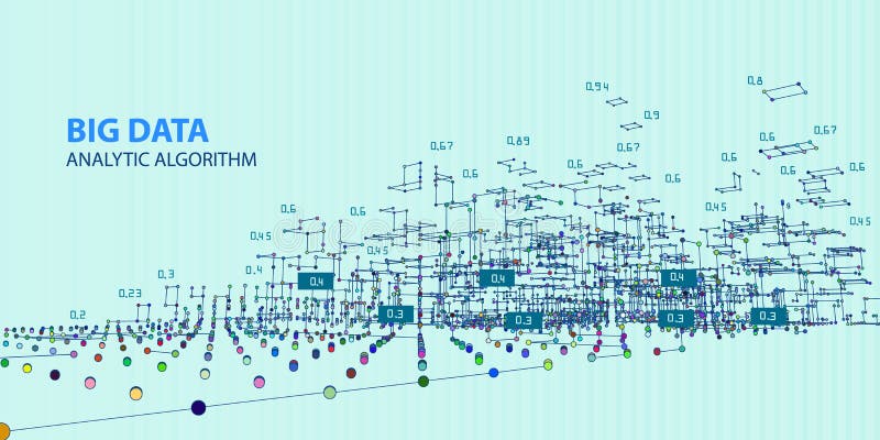 Abstract Infographics with Grid Mesh and Data on Blue Background. Data ...