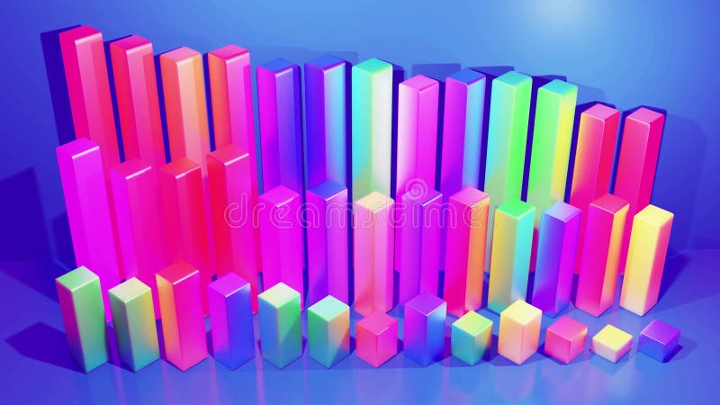 Abstract Infographics from Multi-colored Columns in Rows, Beautiful ...
