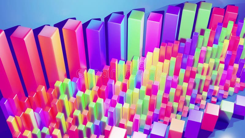 Abstract Infographics from Multi-colored Columns in Rows, Beautiful ...