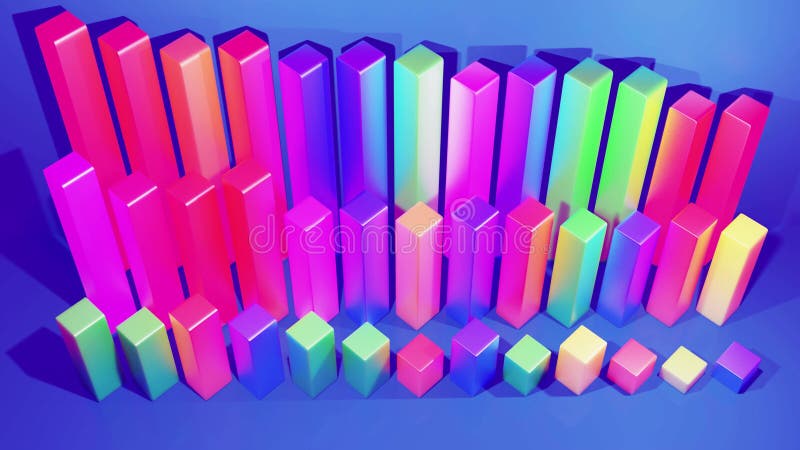 Abstract Infographics from Multi-colored Columns in Rows, Beautiful ...
