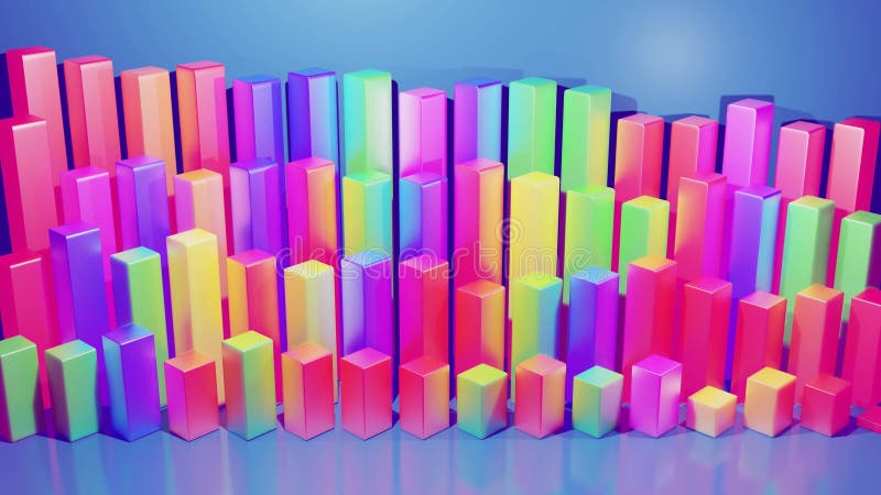 Abstract Infographics from Multi-colored Columns in Rows, Beautiful ...