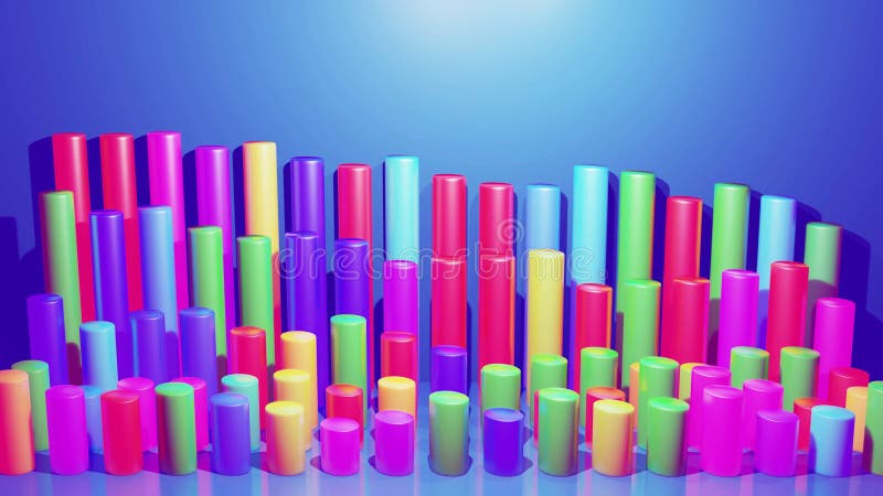Abstract Infographics from Multi-colored Columns in Rows, Beautiful ...