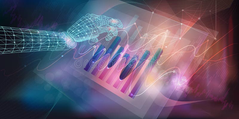 Abstract Infographics of New Technologies in the Global Economy with ...