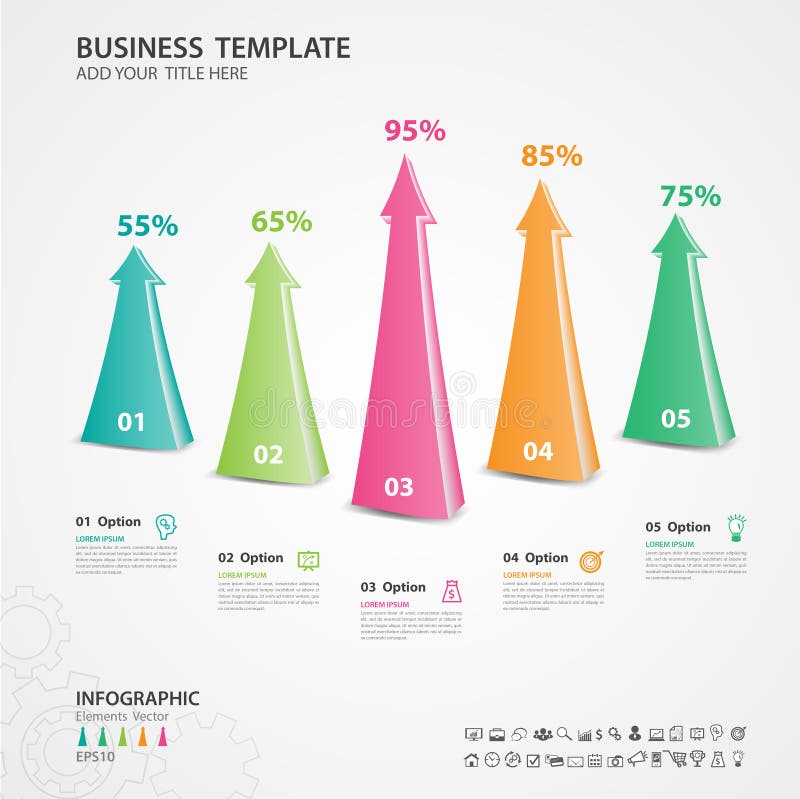Abstract Infographics Number Options Template, Chart, Graph, Diagram ...
