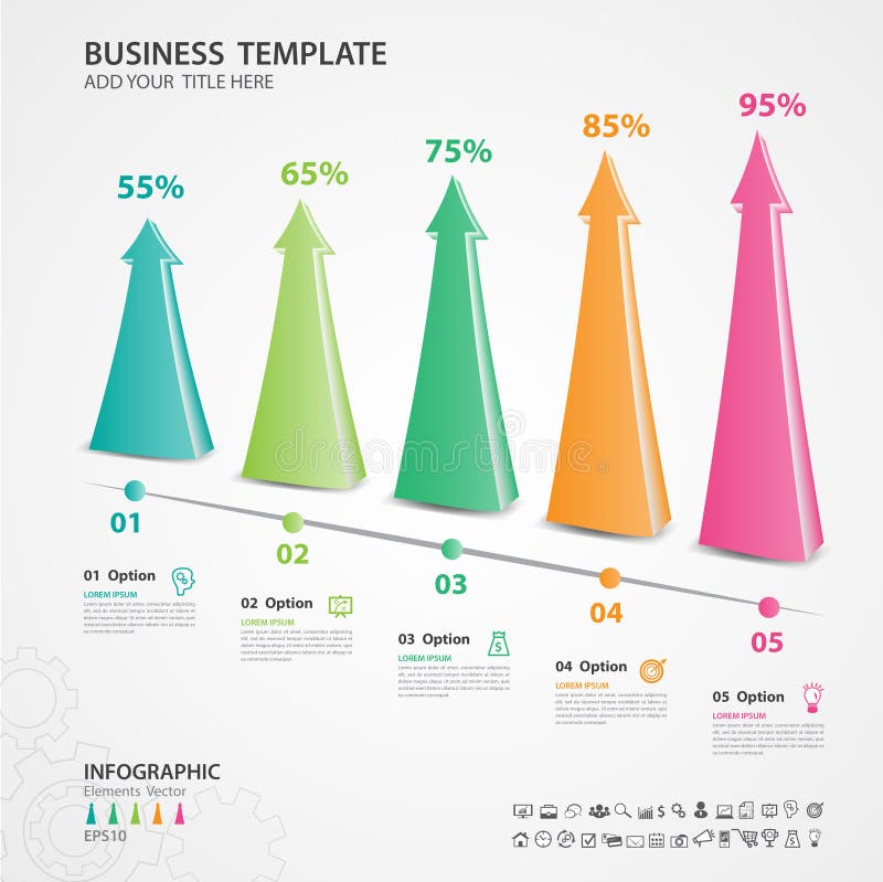 Abstract Infographics Number Options Template, Chart, Graph, Diagram ...