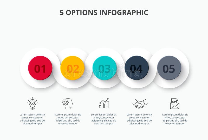 Abstract Infographics Number Options Template. Timeline Presentation ...