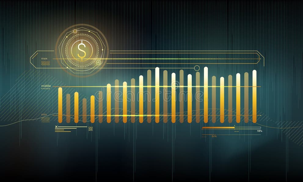 Abstract Infographics of Stable Dollar Exchange Rate. Stock Vector ...