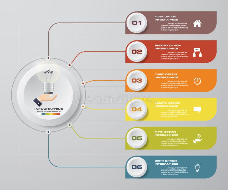 Abstract Infographics 5 Steps Banner Design Elements. 5 Step Layout ...