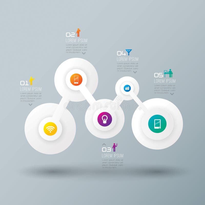 Colorful Circle Web Template Stock Vector - Illustration of design, chart: 42612618