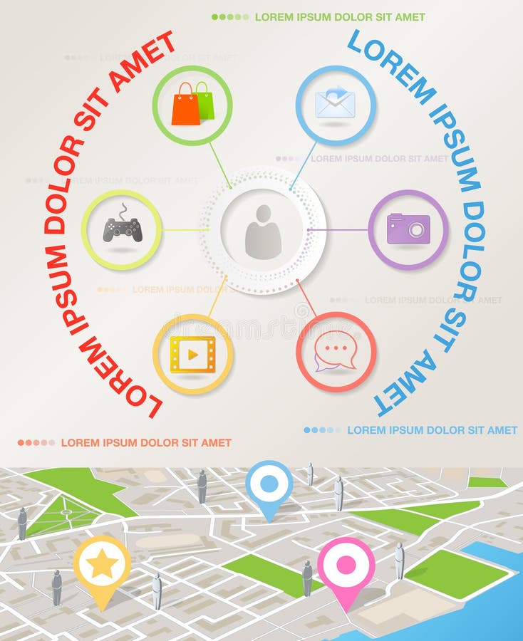 Abstract Infographics Template with Icons. Stock Vector - Illustration ...