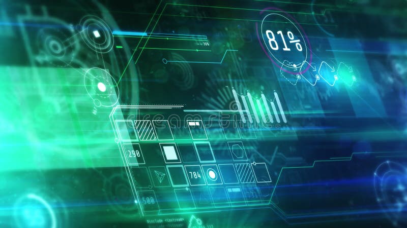 Bitcoin and Mining in Animated Abstract Infographic. Stock Video ...