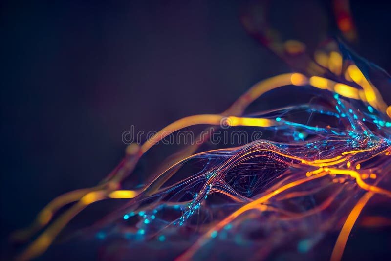 Abstract Information Flow, Big Data Background, Generative AI Stock ...