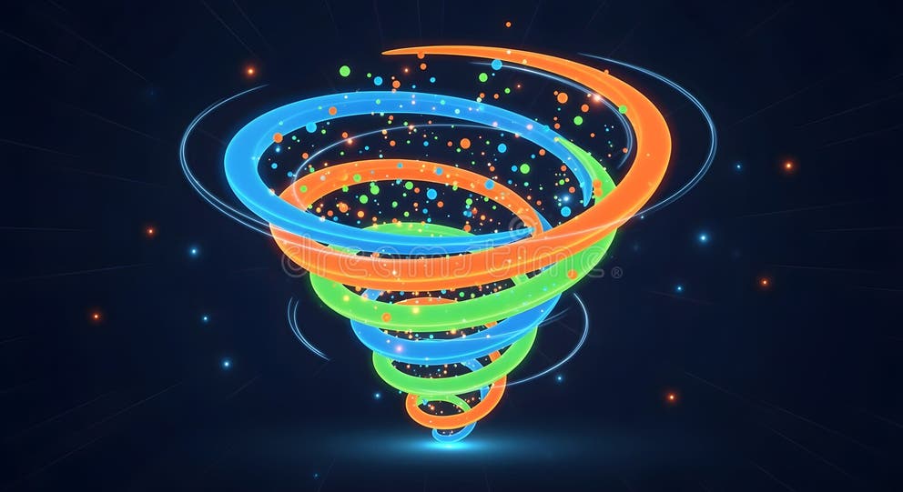 Abstract Information Synthesis 3D Icon the Image is Generated Using AI ...